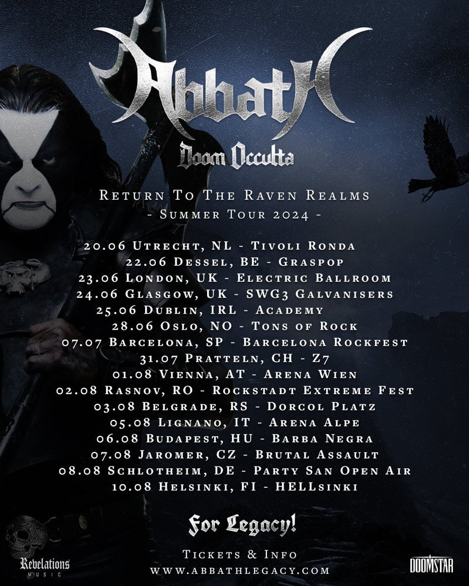 Οι ABBATH ανακοινώνουν τη “Return of the Raven Realms Summer Tour” 2024 ...